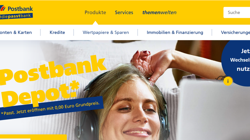 Vier Tage eingeschränkter Service für Postbank-Kunden