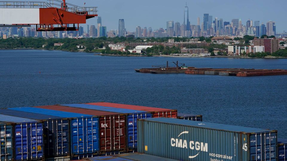 Container ship count in US waters falls by half