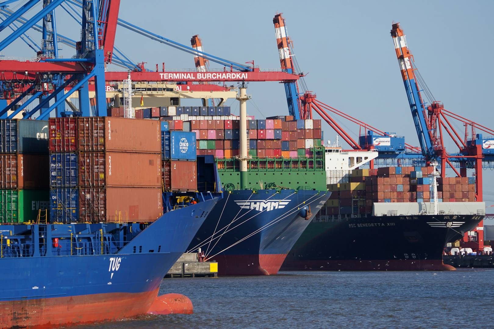 Den største terminal i Hamborg melder om nedtur for containerfragt
