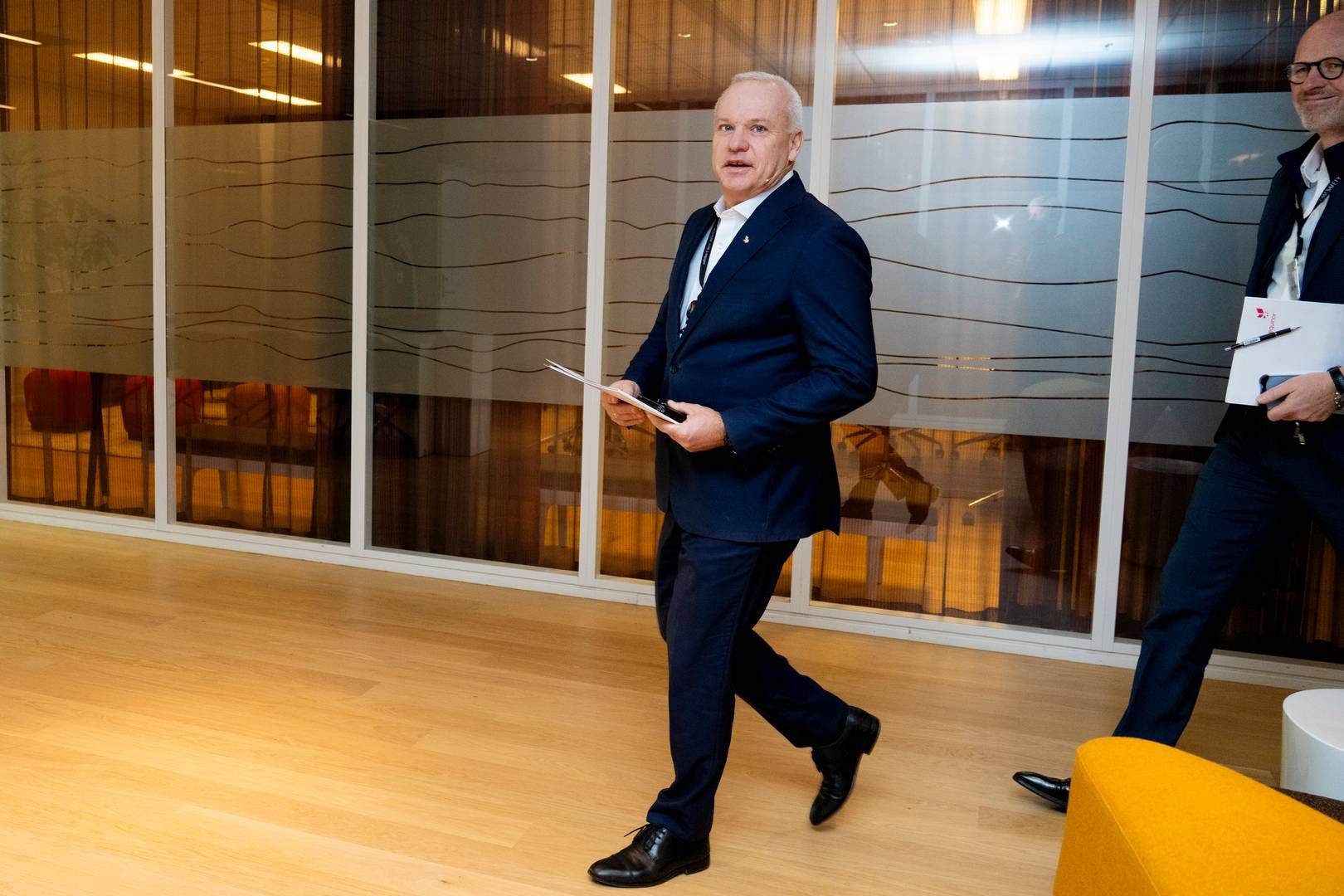 Konsernsjef i Equinor Anders Opedal og finansdirektør Torgrim Reitan ...